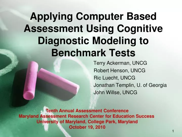 PPT - Applying Computer Based Assessment Using Cognitive Diagnostic ...