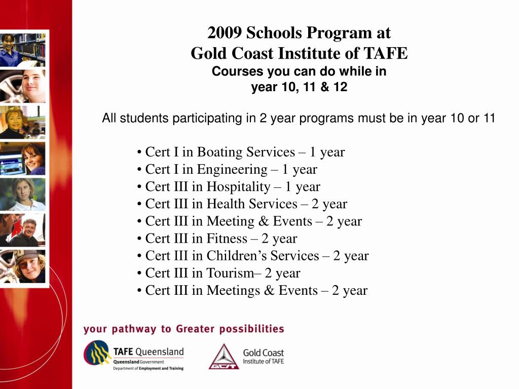 PPT - Gold Coast Institute of TAFE Queensland's 2007 Public Training ...