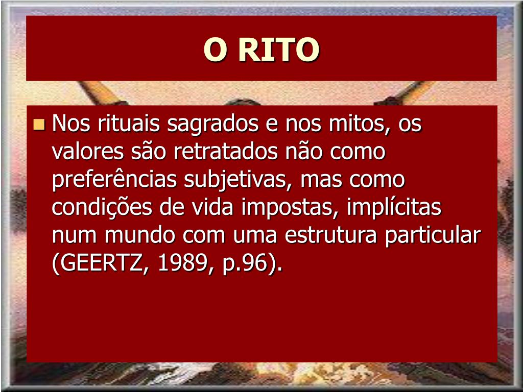 PPT - O RITO NA FORMAÇÃO DO PROFESSOR DE ENSINO RELIGIOSO PowerPoint ...