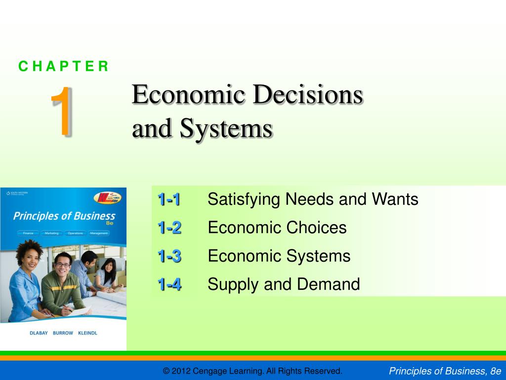 PPT - 1-1 Satisfying Needs and Wants 1-2 Economic Choices 1-3 Economic ...