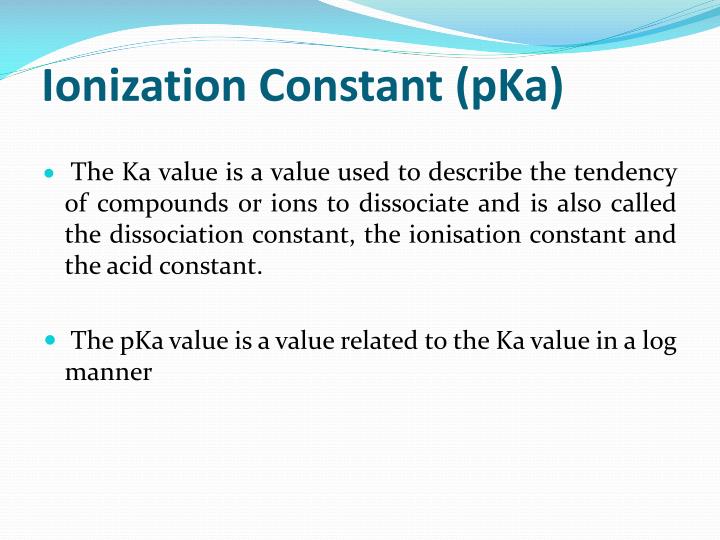 PPT - Preformulation Parameters pKa and Solubility PowerPoint ...