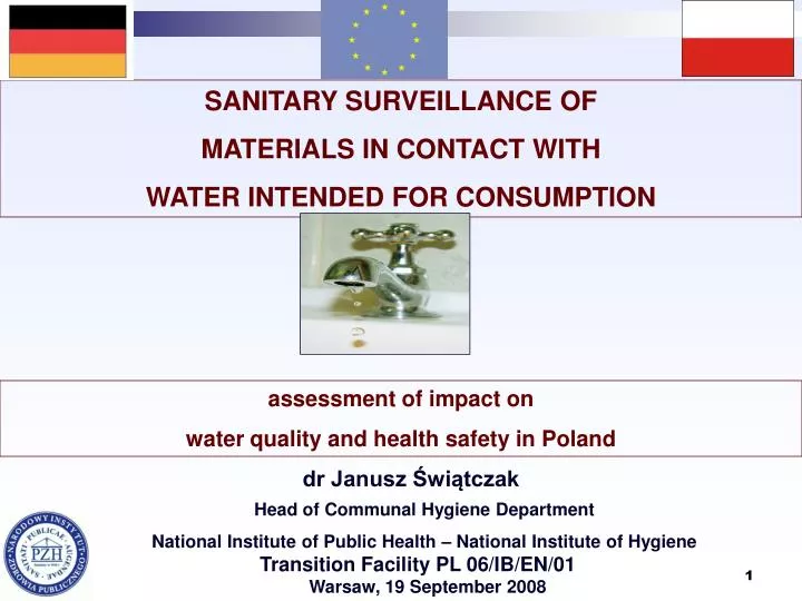 PPT - SANITARY SURVEILLANCE OF MATERIALS IN CONTACT WITH WATER INTENDED ...