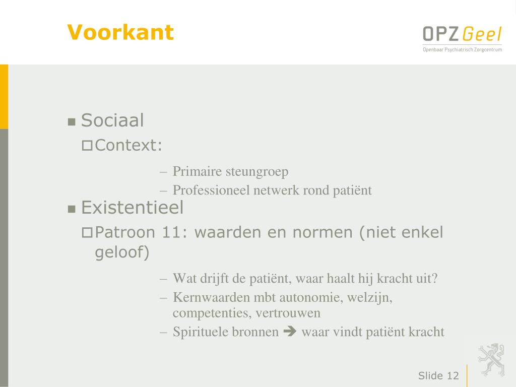 PPT - Ethiek in de psychiatrisch kliniek PowerPoint Presentation, free ...