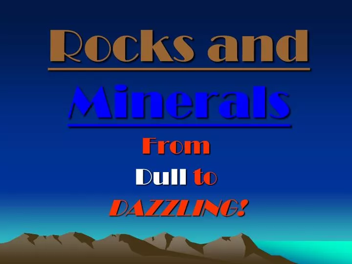 PPT - Rocks and Minerals PowerPoint Presentation, free download - ID ...