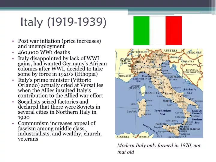 PPT - Italy (1919-1939) PowerPoint Presentation, free download - ID:6621532