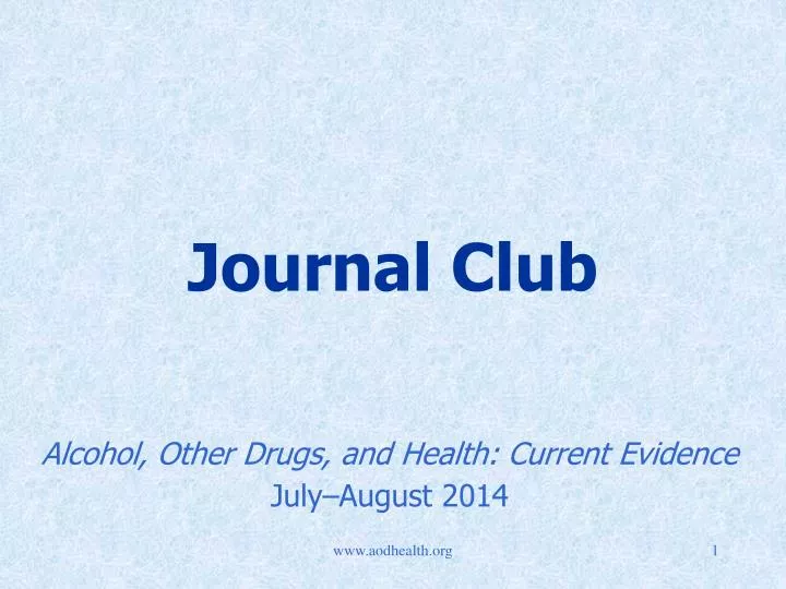 PPT - Journal Club PowerPoint Presentation, free download - ID:6624091