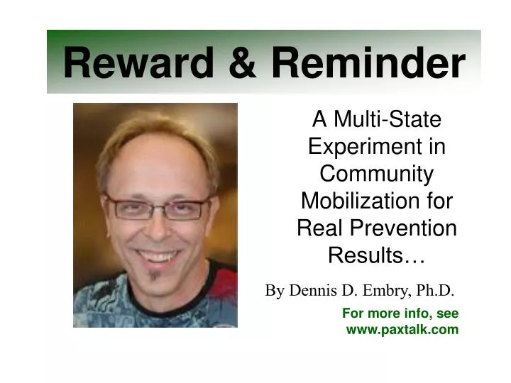 PPT - Reward & Reminder PowerPoint Presentation, free download - ID:6624467