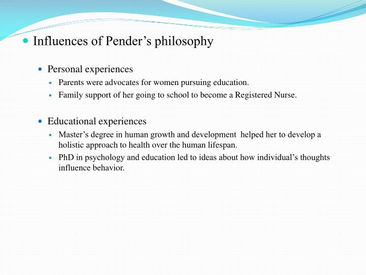 PPT - Pender’s Health Promotion Model PowerPoint Presentation - ID:6624924