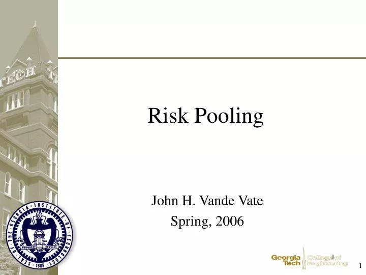 PPT - Risk Pooling PowerPoint Presentation, free download - ID:6625348