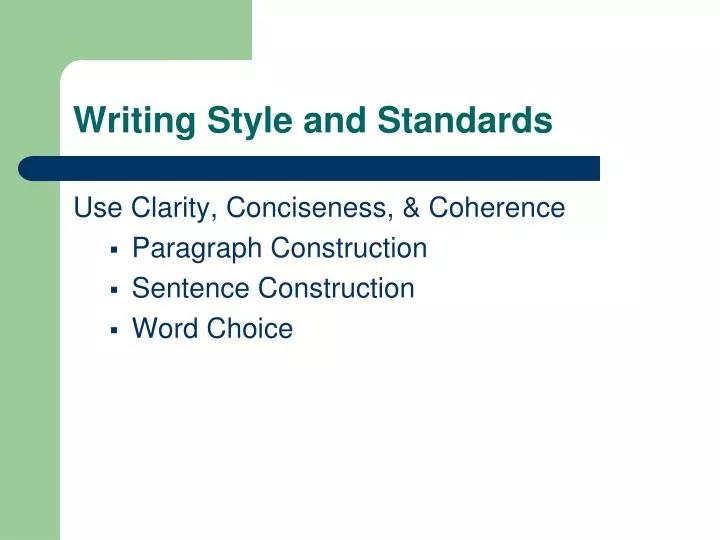 PPT - Writing Style and Standards PowerPoint Presentation, free ...