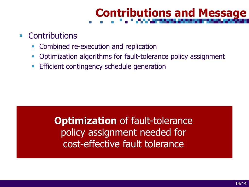 Ppt Design Optimization Of Time And Cost Constrained Fault Tolerant Distributed Embedded 1414