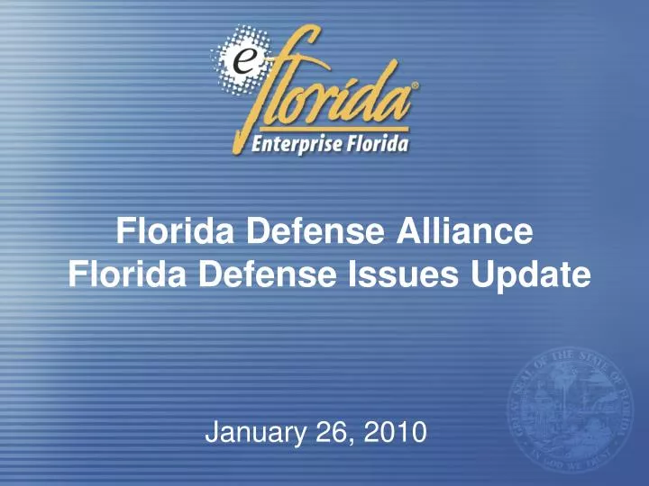 PPT - Florida Defense Alliance Florida Defense Issues Update PowerPoint ...