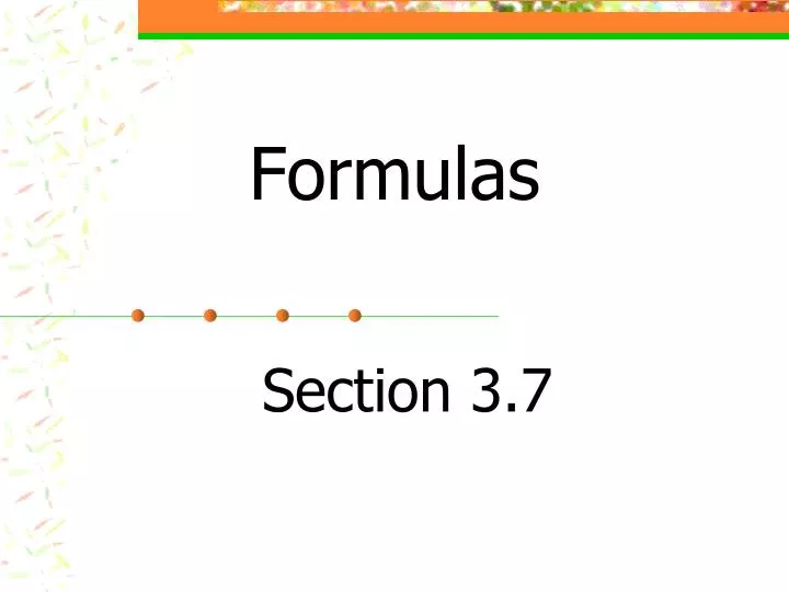 PPT - Formulas PowerPoint Presentation, free download - ID:6627027