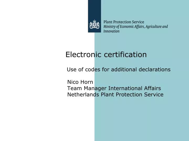 PPT - Electronic certification PowerPoint Presentation, free download ...