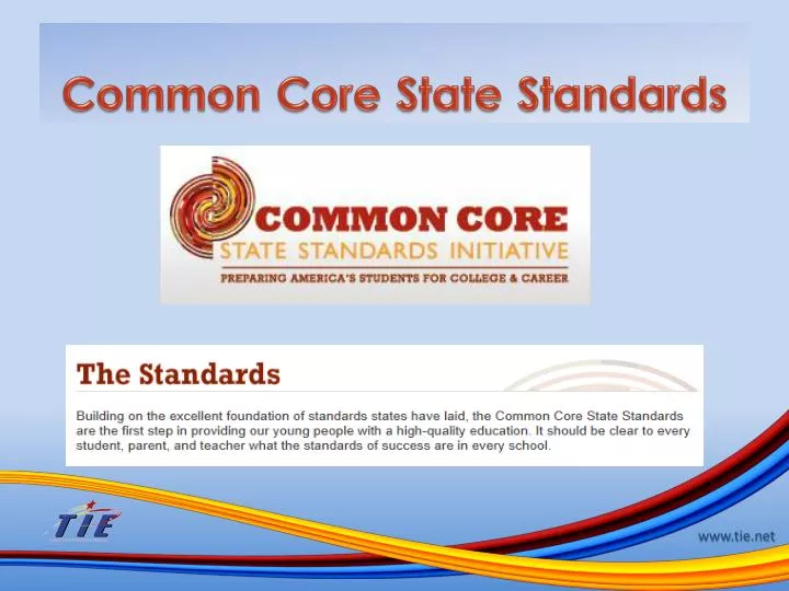 PPT Common Core State Standards PowerPoint Presentation Free 