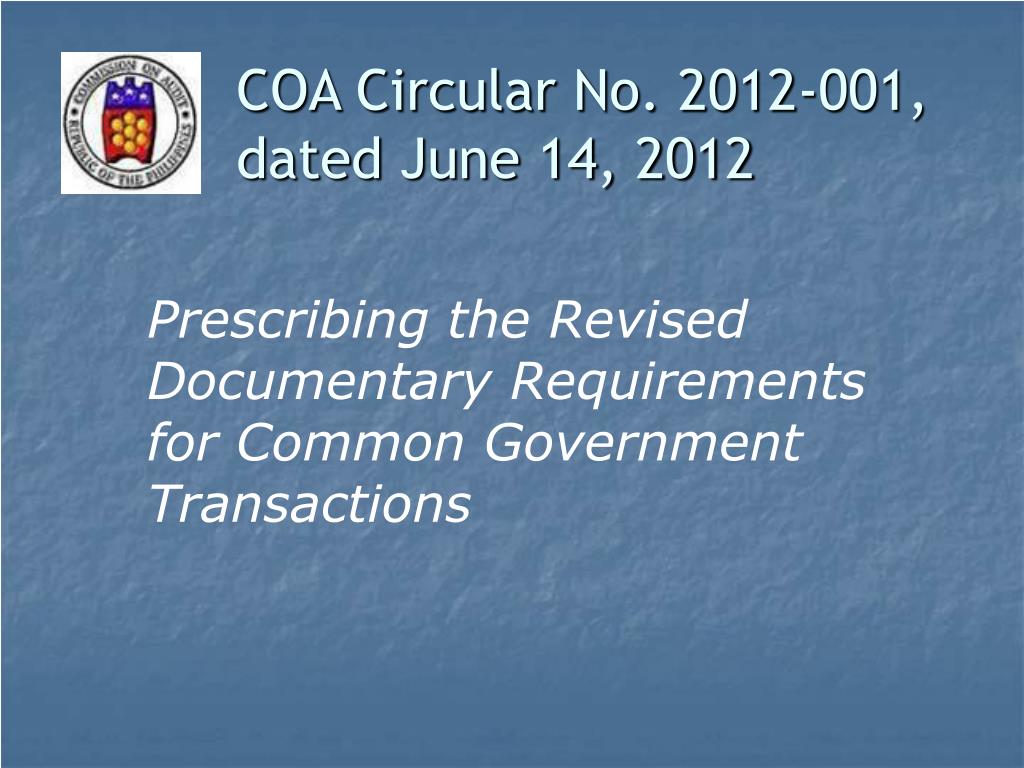 PPT - Prescribing the Revised Documentary Requirements for Common ...