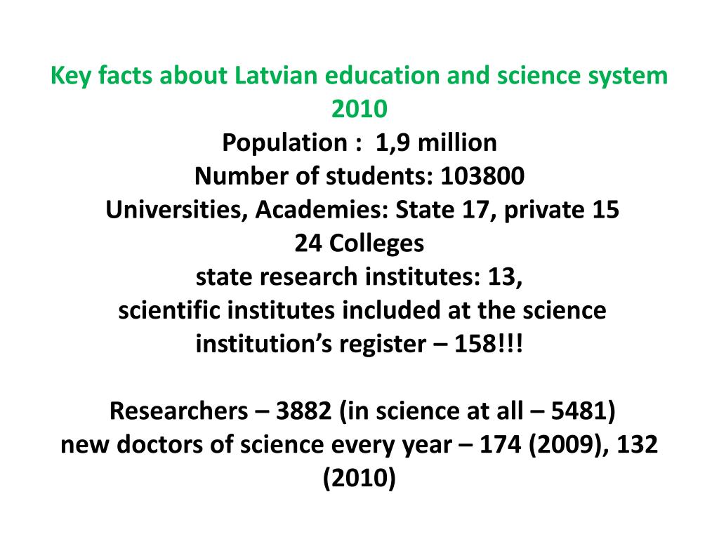 PPT - Prof. Maija Kūle University of Latvia Latvia Science council ...