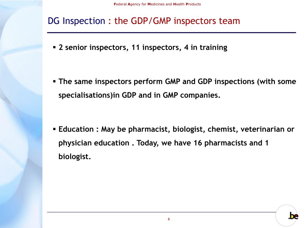 PPT - Karin Froidbise Pharmacist GMP/GDP Inspector Chief Industry ...