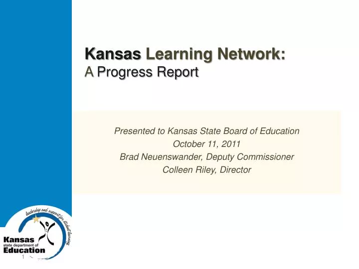 PPT - Kansas Learning Network: A Progress Report PowerPoint ...
