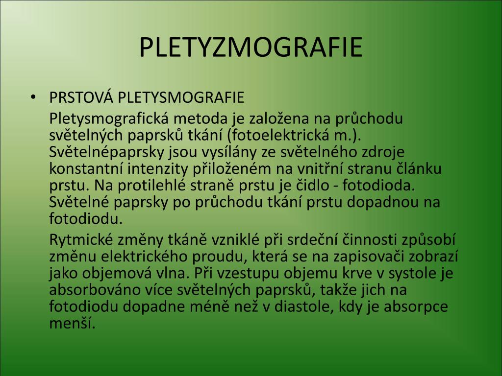 PPT - PLETYSMOGRAFIE V ANGIOLOGII PowerPoint Presentation, free ...