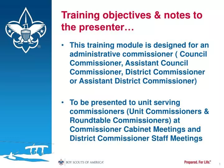 PPT - Training objectives & notes to the presenter… PowerPoint ...