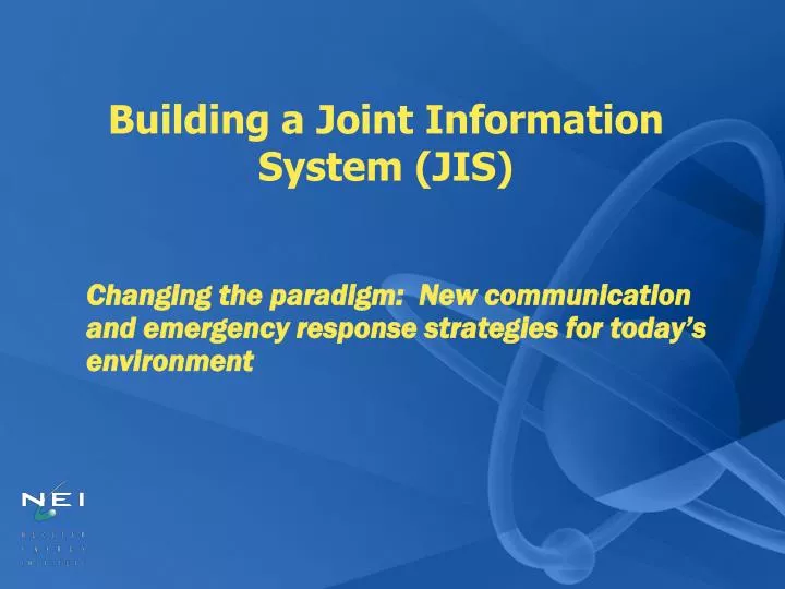 PPT - Building a Joint Information System (JIS) PowerPoint Presentation ...