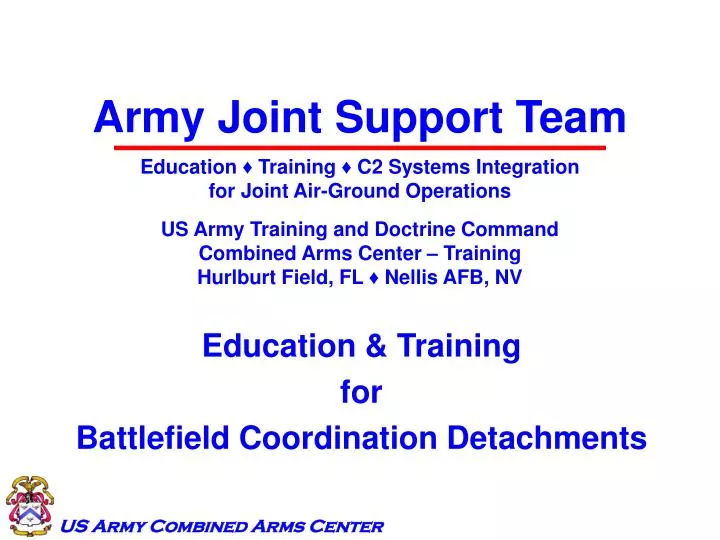 PPT - Army Joint Support Team PowerPoint Presentation, free download ...