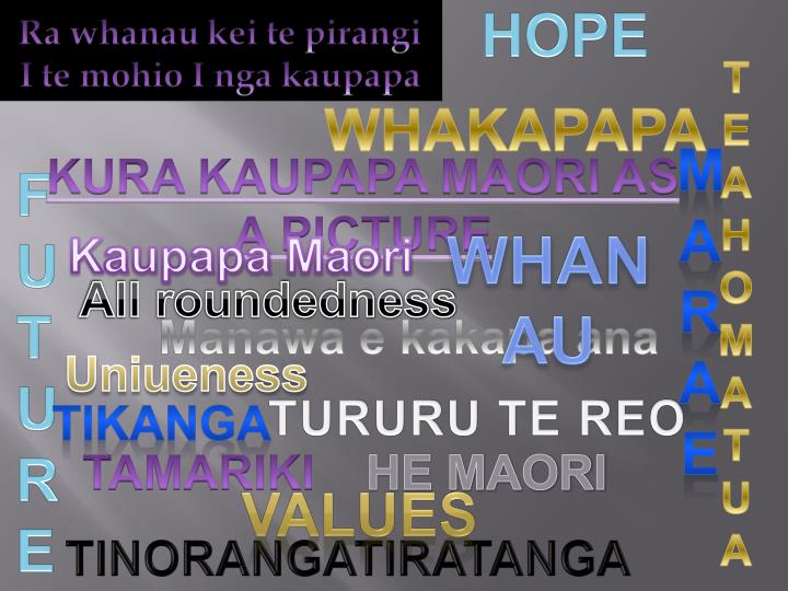 PPT - Te Aho Matua o nga kura kaupapa maori PowerPoint Presentation ...