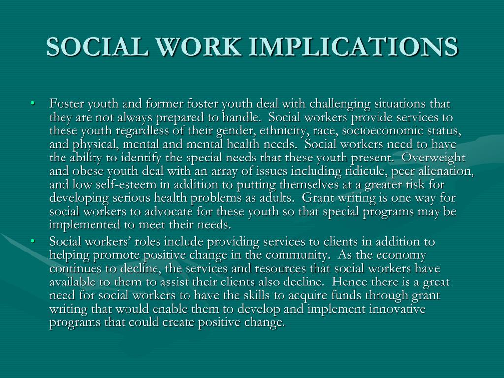 PPT - Promoting a Healthy Lifestyle for Foster Care Youth: A Grant ...