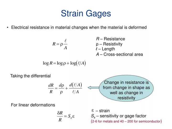 PPT - Strain Gages PowerPoint Presentation, free download - ID:6634171