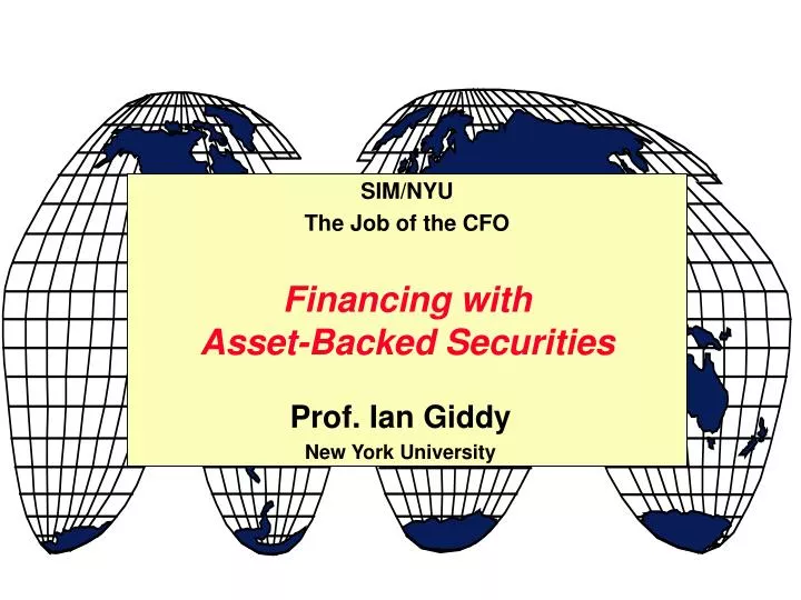 PPT - Financing with Asset-Backed Securities PowerPoint Presentation ...