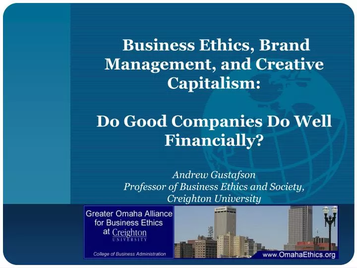 PPT - Business Ethics, Brand Management, and Creative Capitalism ...