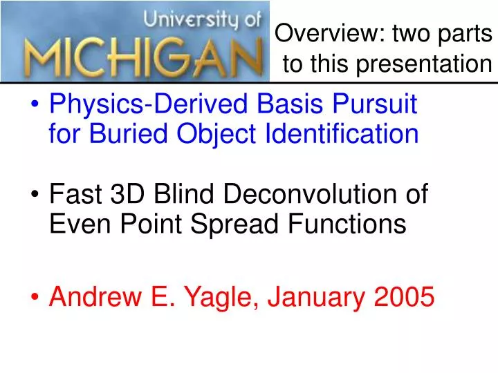 PPT - Overview: two parts to this presentation PowerPoint Presentation ...
