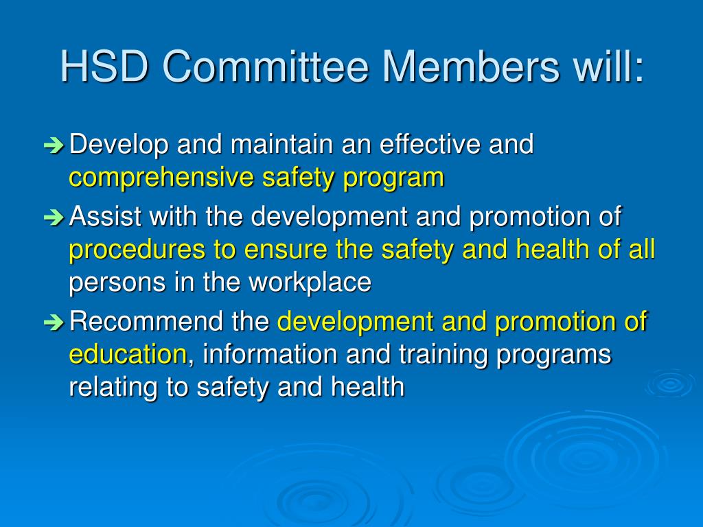 PPT - Roles and Responsibilities of HSD WSH Committee Representatives ...