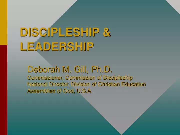 PPT - DISCIPLESHIP & LEADERSHIP PowerPoint Presentation, free download ...