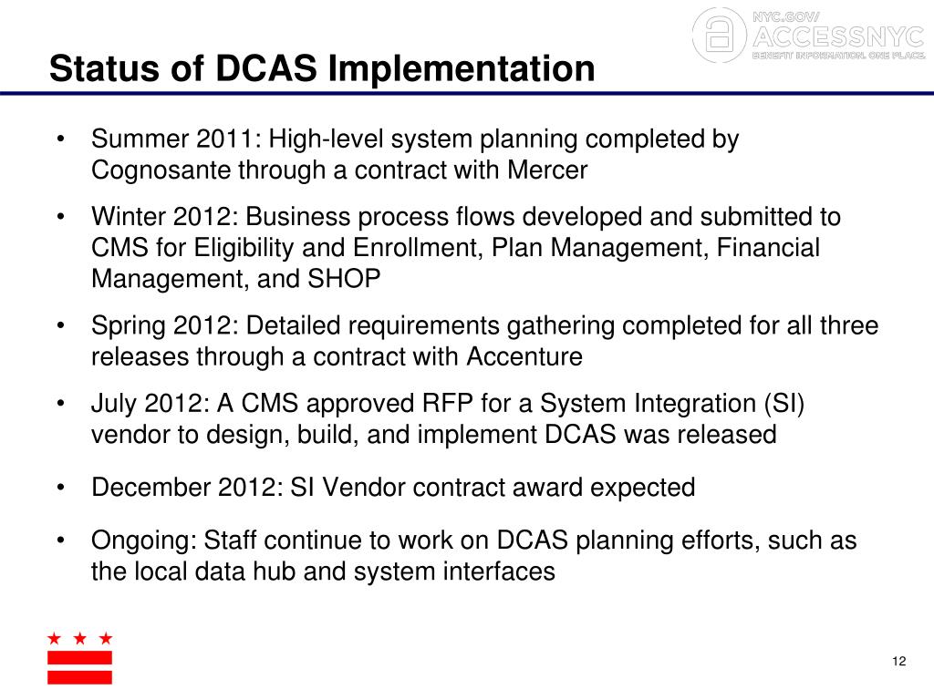 PPT - DC Access System (DCAS) HBX Executive Board Meeting December 12 ...