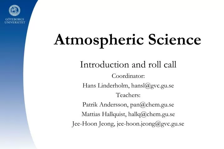 PPT - Atmospheric Science PowerPoint Presentation, free download - ID ...