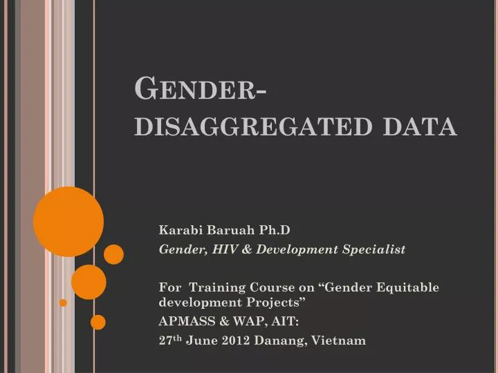 PPT - Gender-disaggregated data PowerPoint Presentation, free download ...