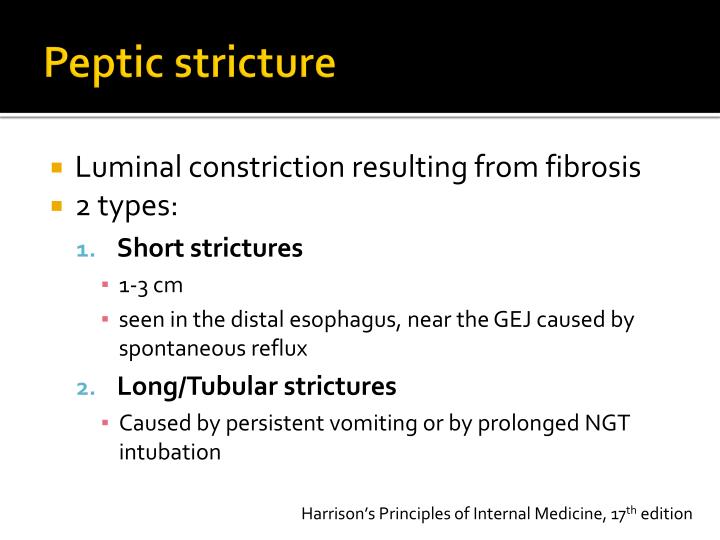 PPT - Benign Peptic Stricture or Gastro-Esophageal Reflux Disease (GERD ...