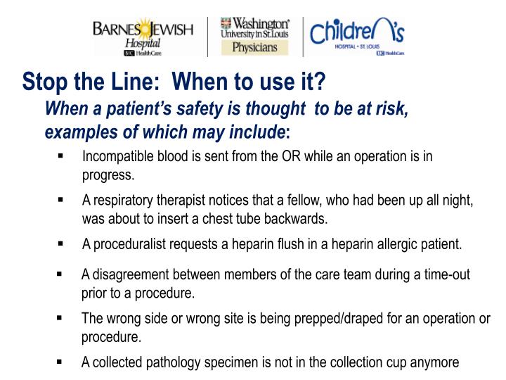 PPT - Stop The Line Policy Academic Medical Center Initiative ...