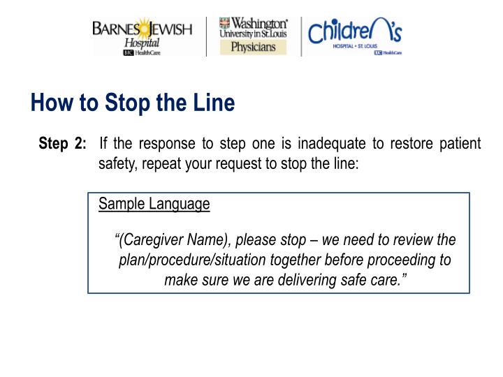 PPT - Stop The Line Policy Academic Medical Center Initiative ...