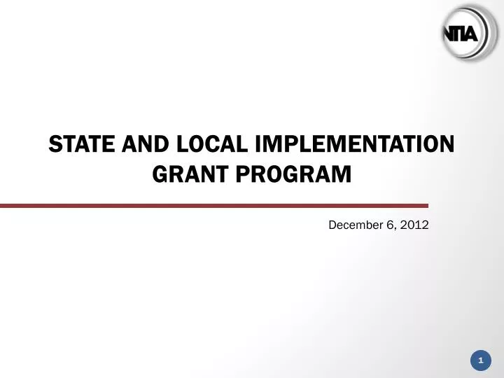 PPT - State and local Implementation Grant Program PowerPoint Presentation - ID:6639875
