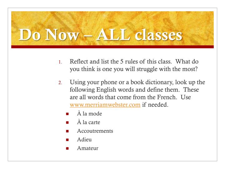 PPT - Do Nows and Slides PowerPoint Presentation - ID:6640126