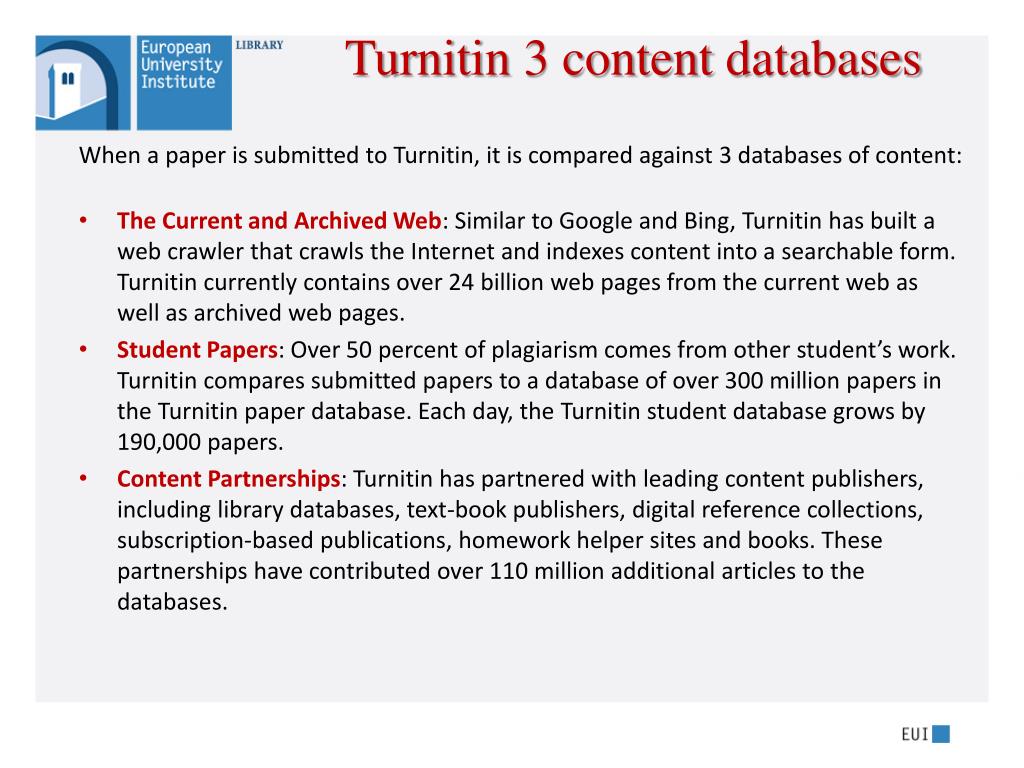 PPT - Going beyond Turnitin and Plagiarism Serge Noiret EUI History ...