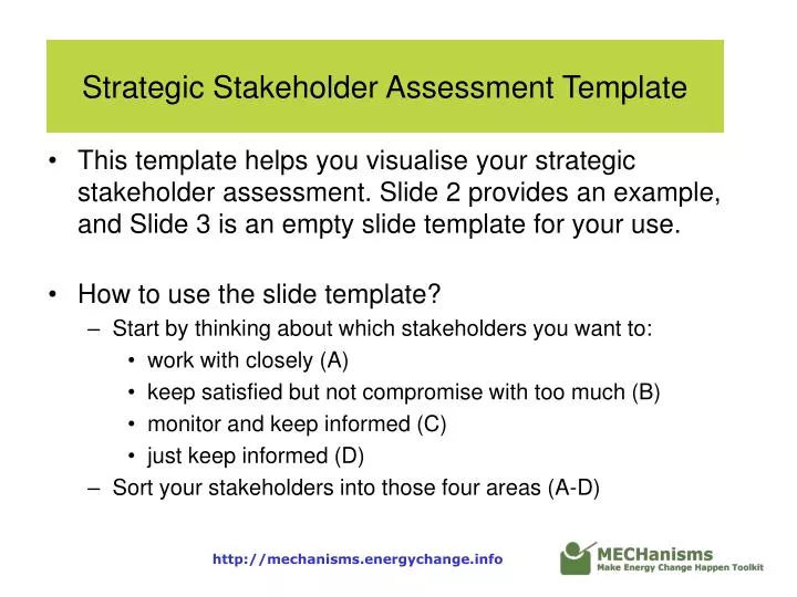 PPT - Strategic Stakeholder Assessment Template PowerPoint Presentation ...