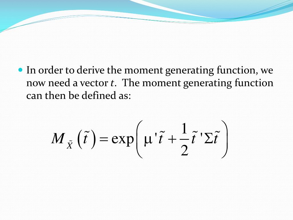 Ppt Moment Generating Functions Powerpoint Presentation Free