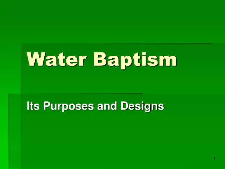 PPT - Water Baptism PowerPoint Presentation, free download - ID:6641063