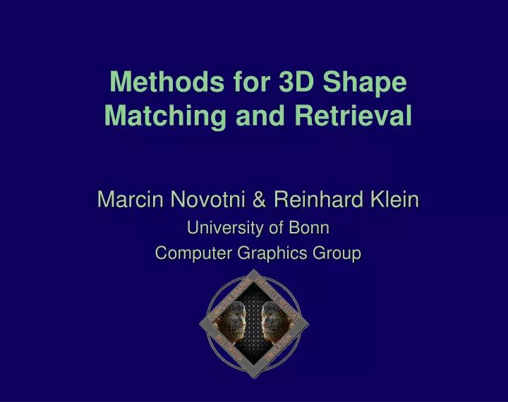 Ppt Methods For 3d Shape Matching And Retrieval Powerpoint 4909