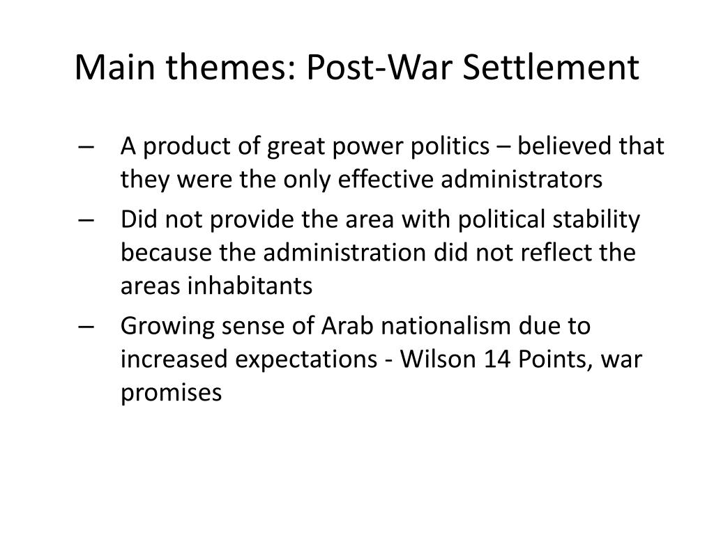 PPT - Effects of World War 1 and the Post War Settlement PowerPoint ...