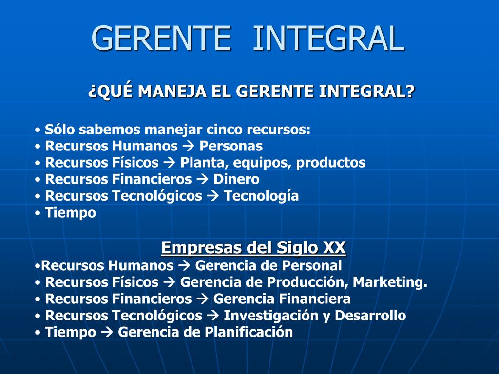 PPT - GERENCIA INTEGRAL Y PLANIFICACIÓN ESTRATÉGICA PowerPoint ...